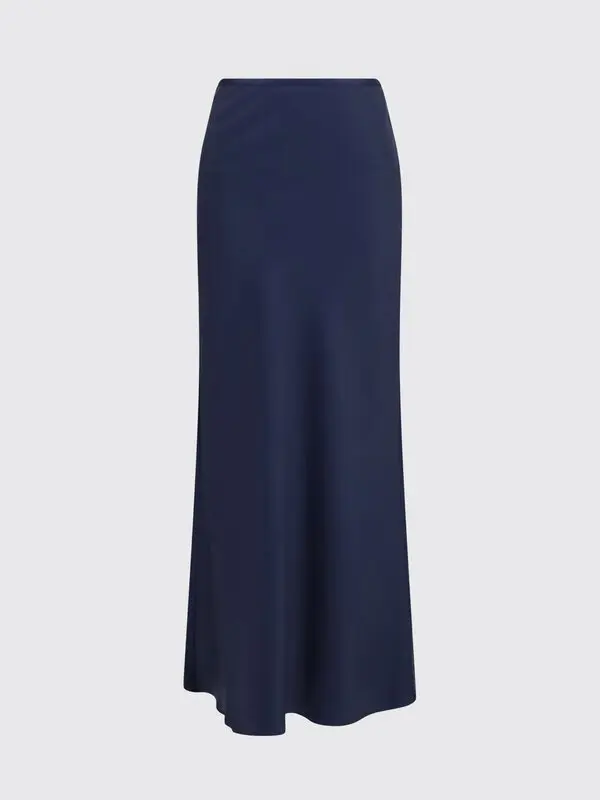 Loulou De Saison High-waisted Silk Midi Pencil Skirt - Navy