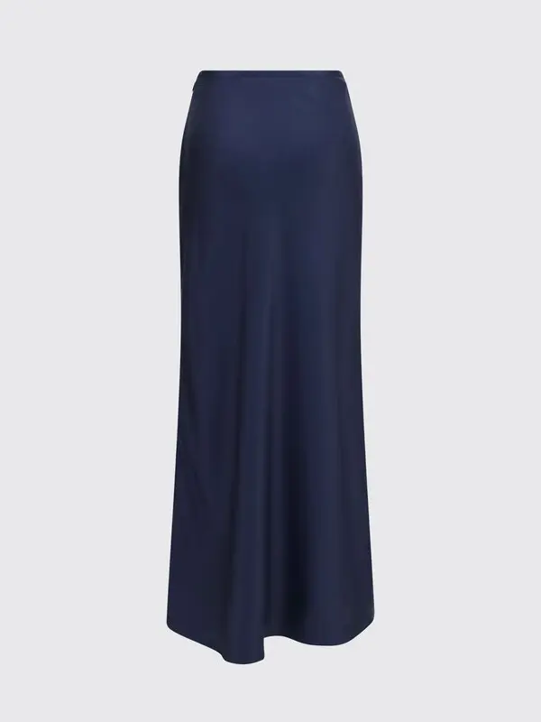 Loulou De Saison High-waisted Silk Midi Pencil Skirt - Navy