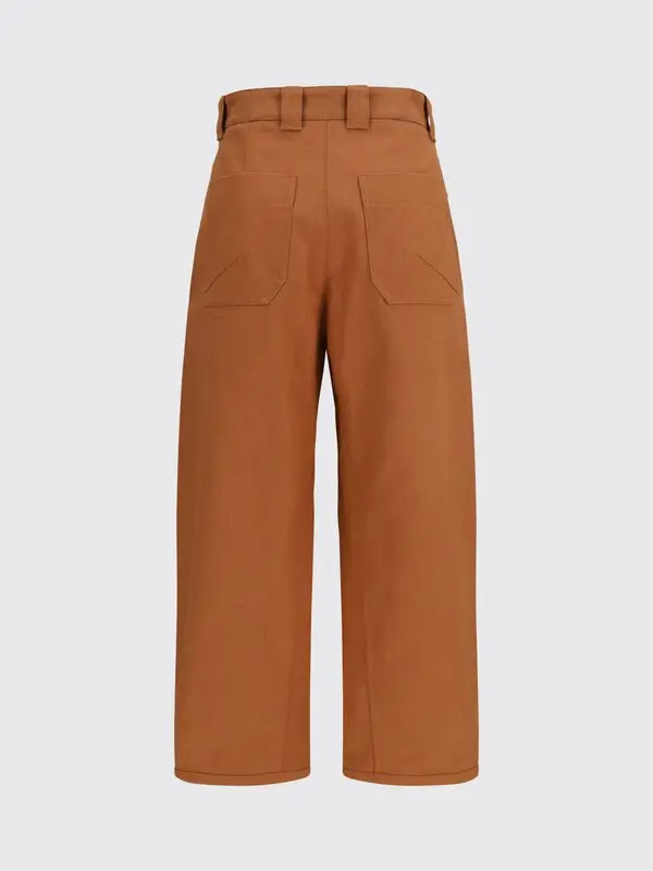 Chloé High-waisted Wide-leg Cotton Trousers