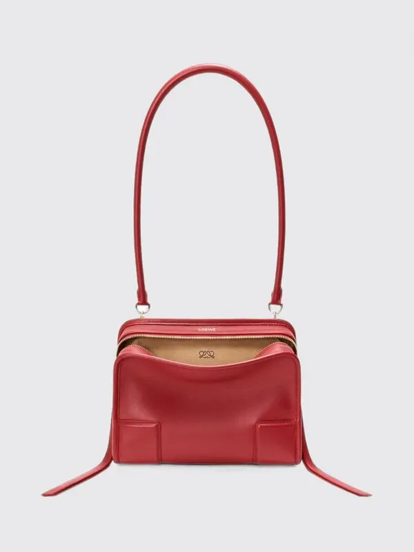 Loewe Amazona Small Calfskin Leather Handbag - Red