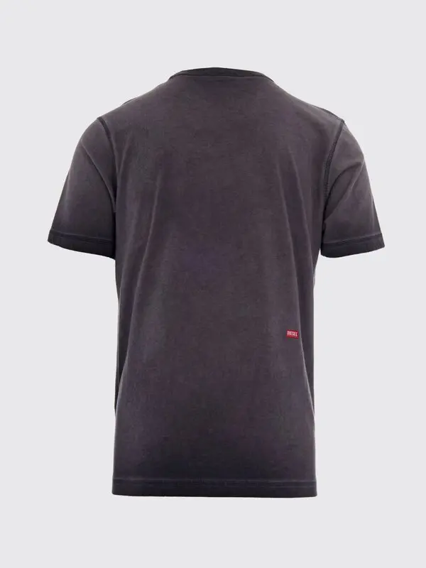 DIESEL® Slim Fit Graffiti Logo Print T-shirt In Cotton - Violet