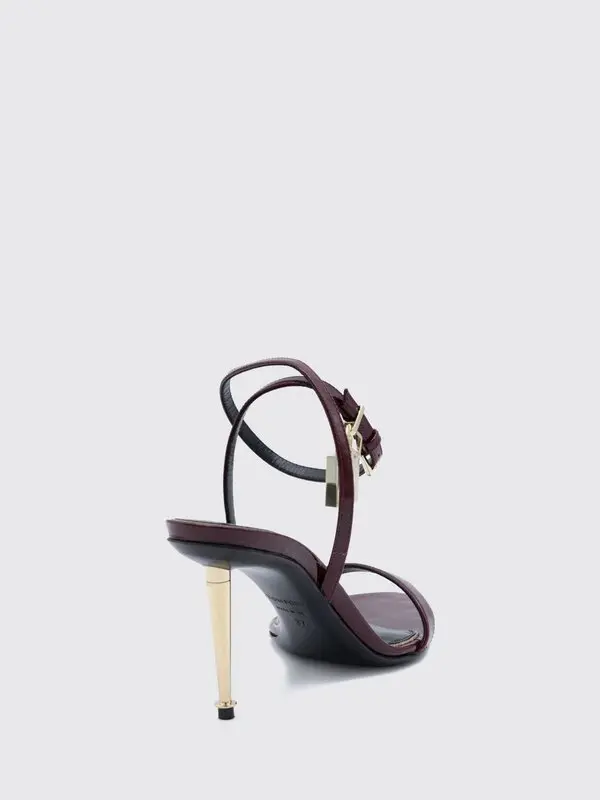 TOM FORD Padlock Patent Leather High-heeled Sandals With Ankle Strap - Ruby