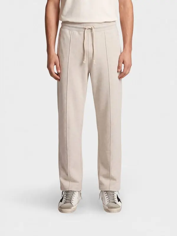 GOLDEN GOOSE Cotton Jogging Trousers With Drawstring Waist - Grey