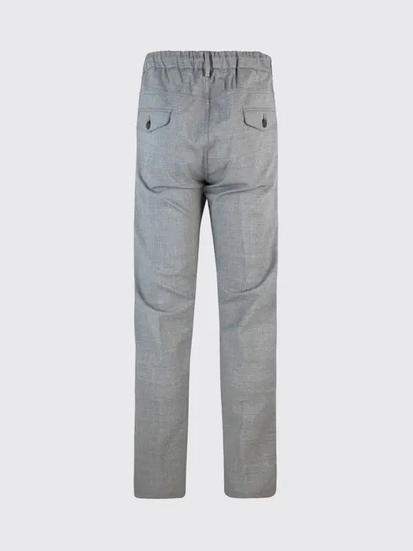 Eleventy Slim Fit Wool Chino Trousers With Drawstring Waist