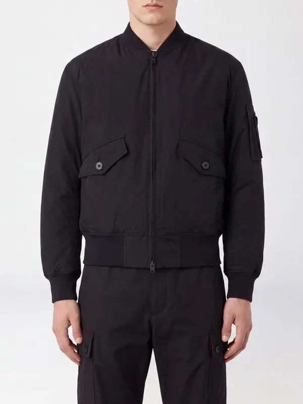 Y3 High Collar Technical Fabric Bomber Jacket