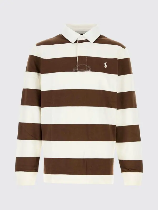 Polo Ralph Lauren Striped Cotton Long-sleeve Polo With Pony Logo