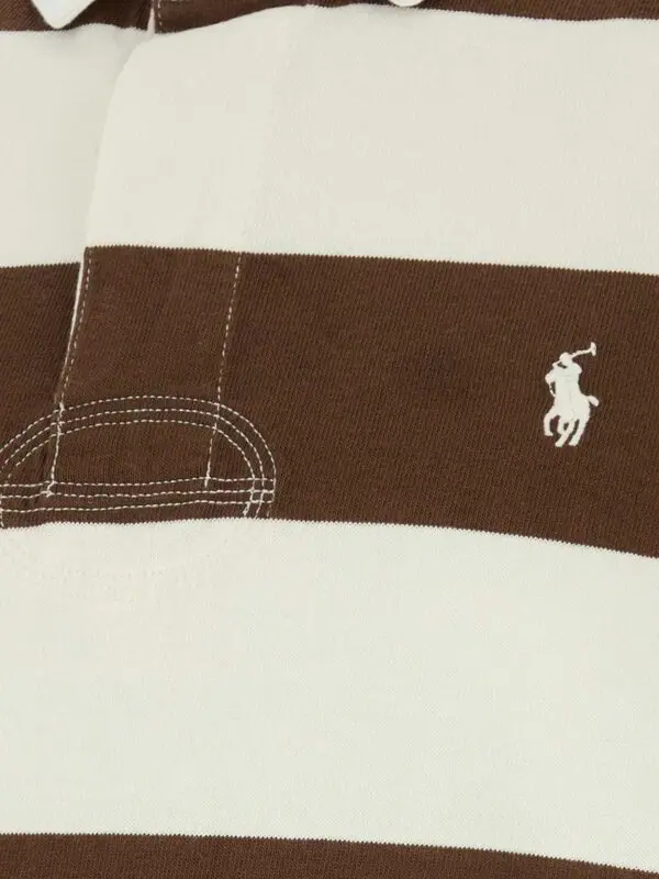 Polo Ralph Lauren Striped Cotton Long-sleeve Polo With Pony Logo