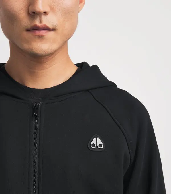Moose Knuckles Logo Yul Zip-up Hoodie