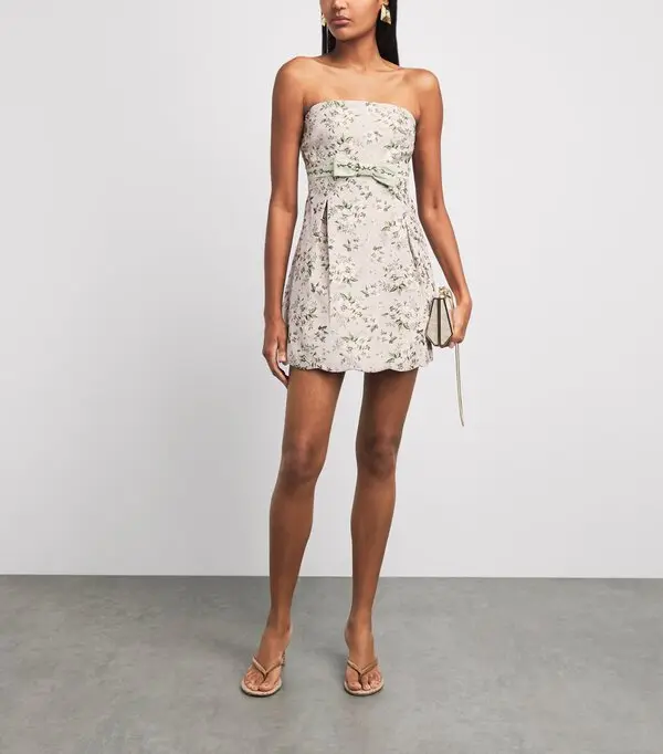 Alice + Olivia Strapless Babydoll Mini Dress