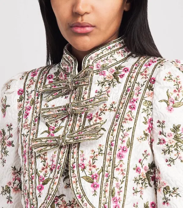 Alice + Olivia Embellished Ilaria Brocade Jacket