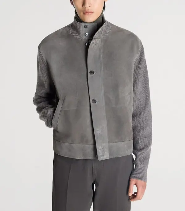 Dunhill Suede-cashmere Bomber Jacket