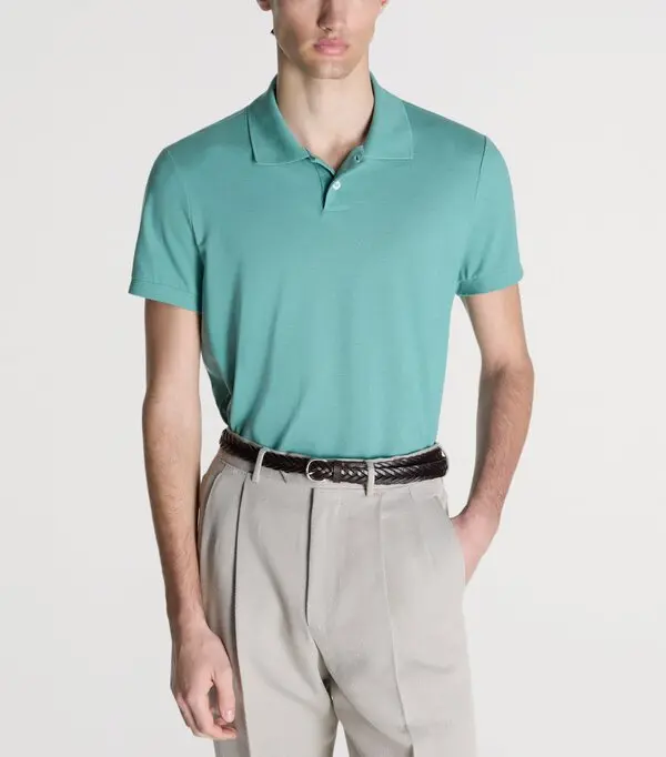 Dunhill Cotton-silk Polo Shirt