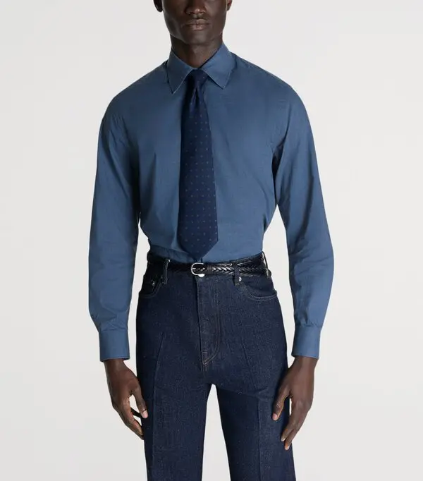 Dunhill Cotton Chambray Formal Shirt