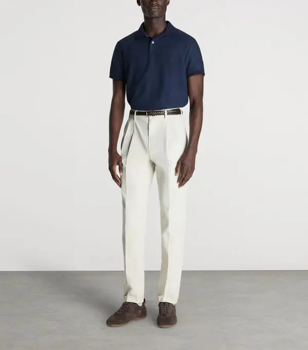 Dunhill Cotton Herringbone Polo Shirt