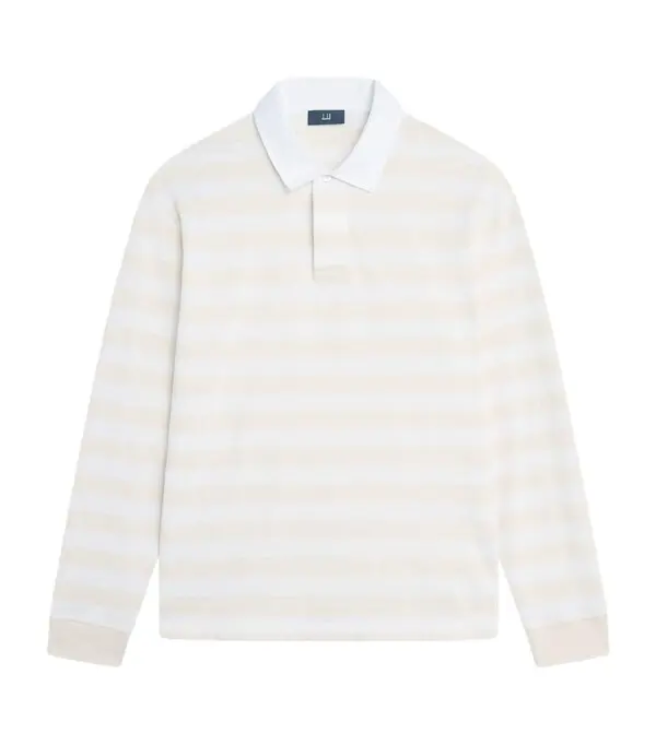 Dunhill Cotton-cashmere Stripe Polo Shirt