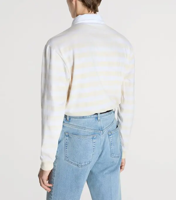 Dunhill Cotton-cashmere Stripe Polo Shirt