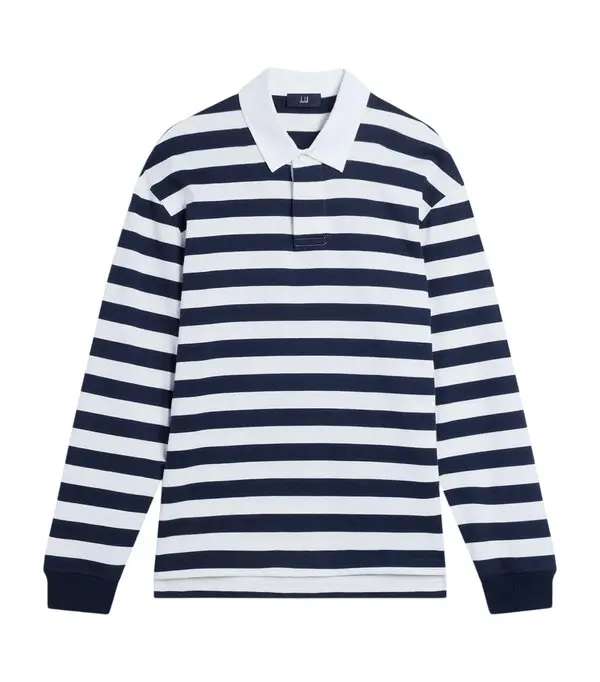 Dunhill Cotton-cashmere Stripe Polo Shirt