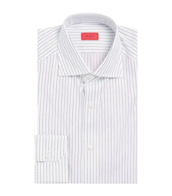 Isaia Cotton-silk Stripe Shirt