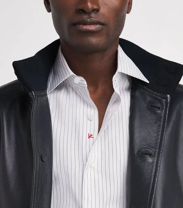 Isaia Cotton-silk Stripe Shirt