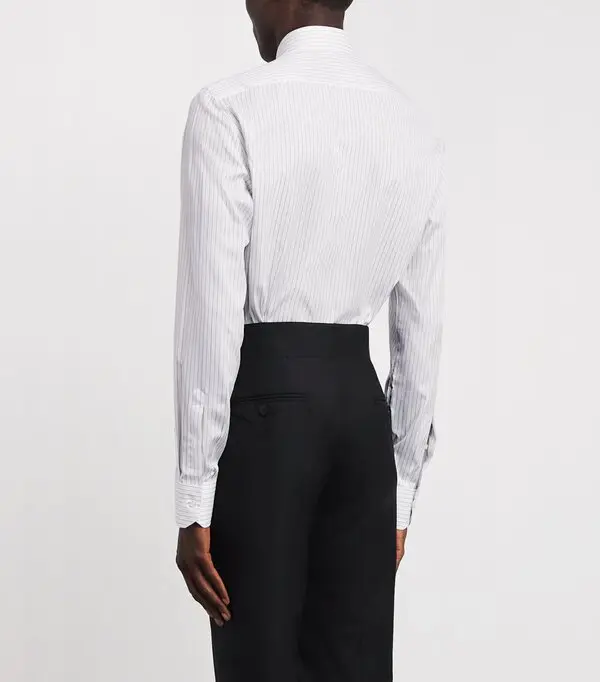 Isaia Cotton-silk Stripe Shirt