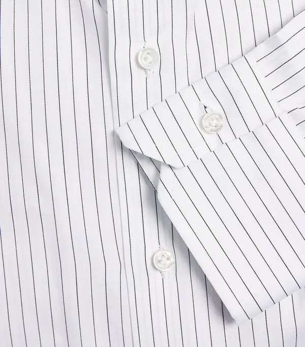 Isaia Cotton-silk Stripe Shirt