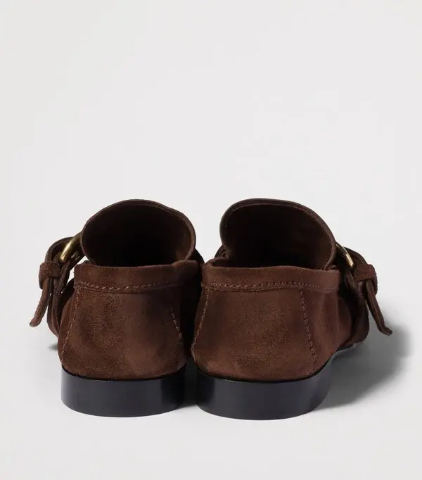 Miu Miu Suede Side-buckle Loafers