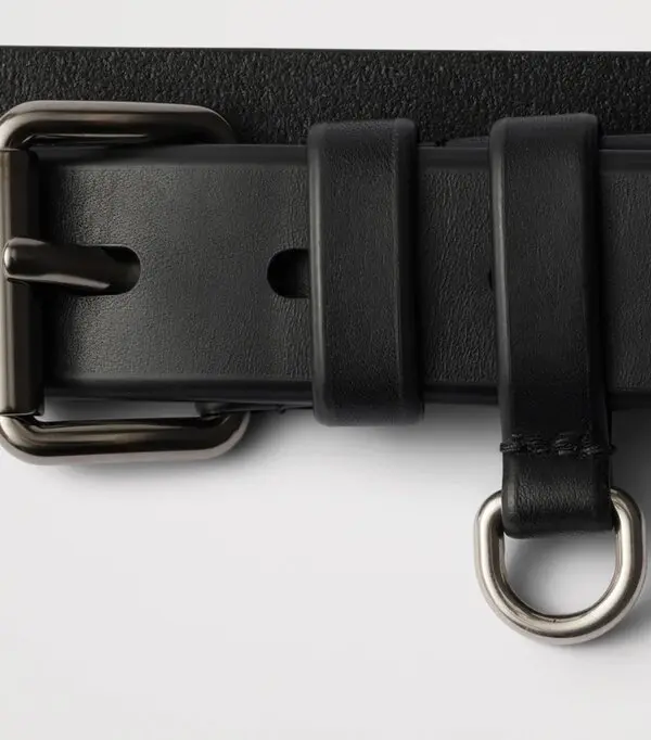 Prada Leather Double-loop Belt