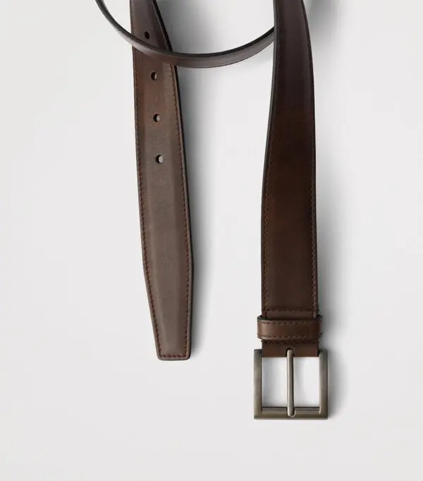 Prada Leather Square-buckle Belt