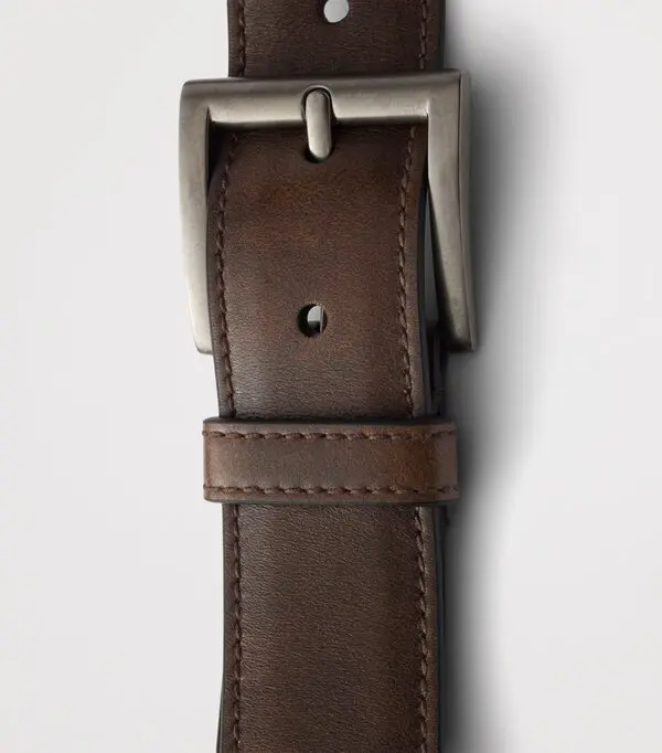 Prada Leather Square-buckle Belt