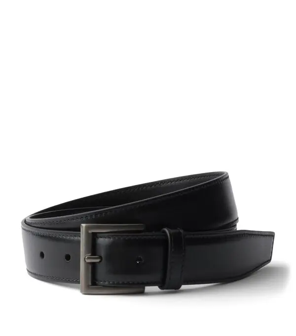 Prada Leather Square-buckle Belt