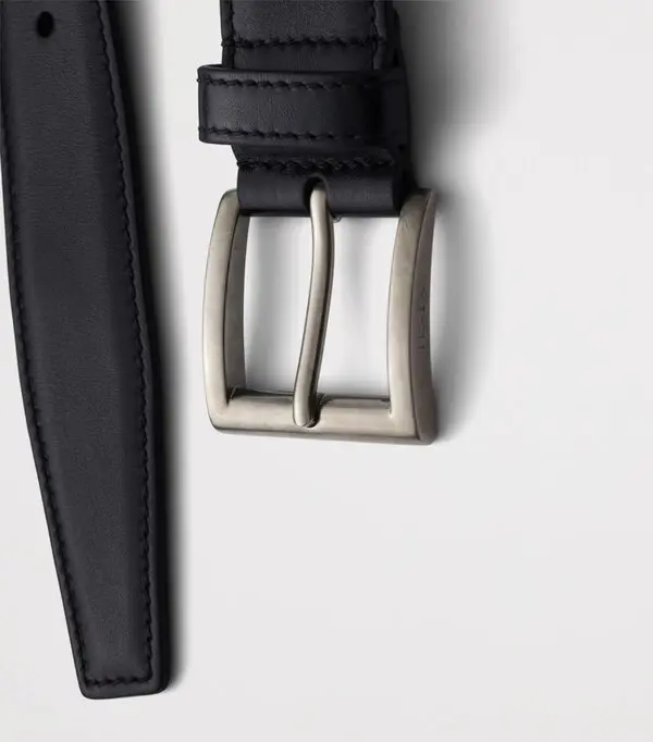 Prada Leather Square-buckle Belt