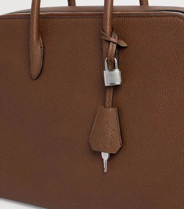 Dunhill Leather Bourdon 38 Briefcase - Brown
