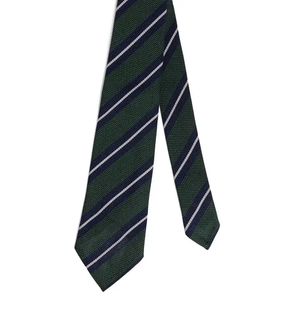 Dunhill Silk Grenadine Stripe Tie