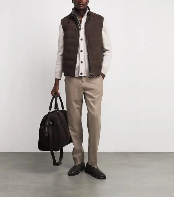 Corneliani Reversible Suede Padded Gilet