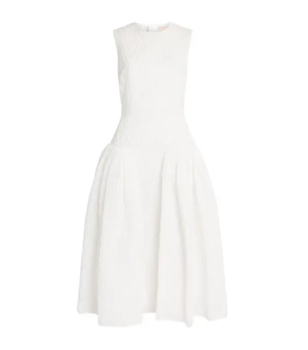 ROKSANDA Crepe Aya Midi Dress - Ivory