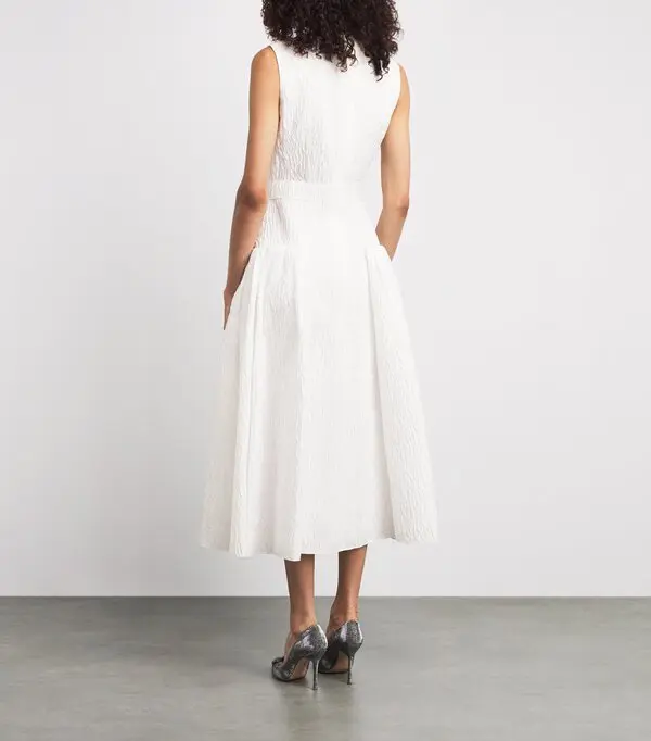 ROKSANDA Crepe Aya Midi Dress - Ivory