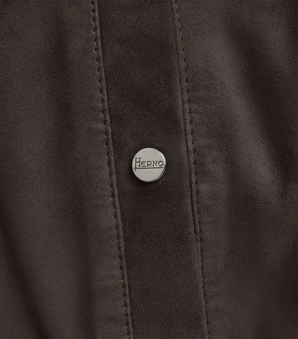 Herno Suede Bomber Jacket