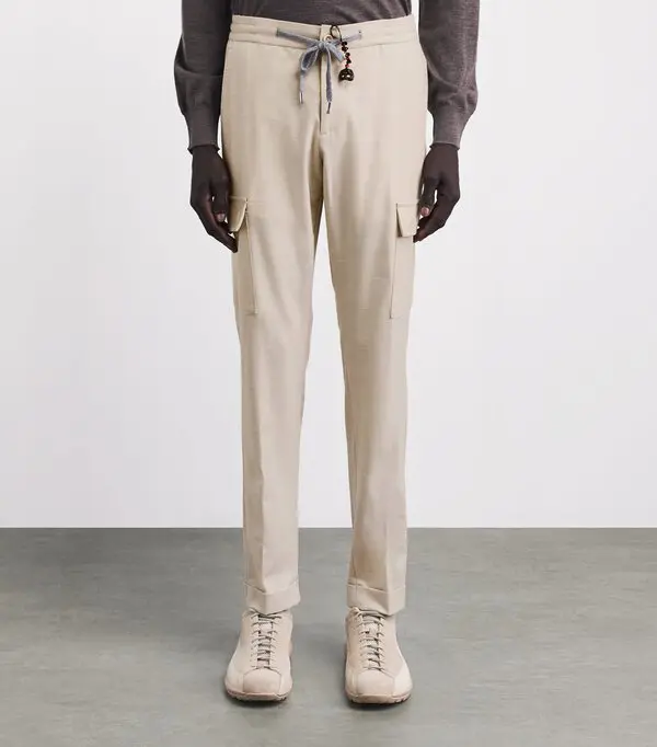 Marco Pescarolo Stretch-cashmere Drawstring Cargo Trousers