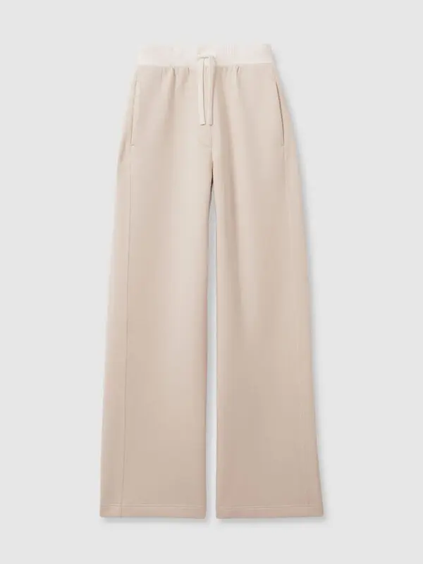 REISS Interlock Wide-leg Drawstring Joggers
