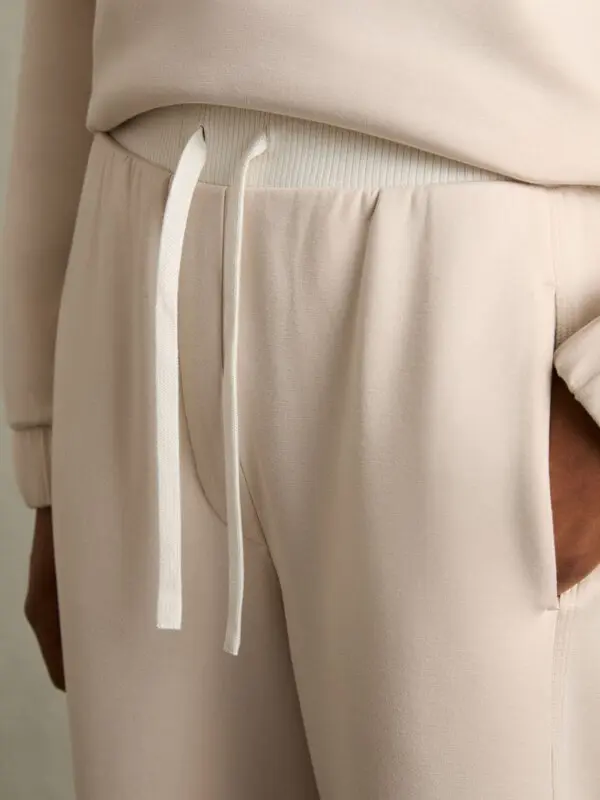 REISS Interlock Wide-leg Drawstring Joggers