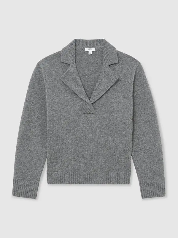REISS Wool-cashmere Collared Knit Jumper