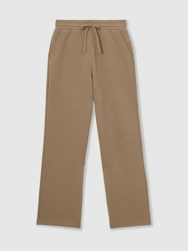 REISS Cotton-blend Interlock Wide-leg Joggers