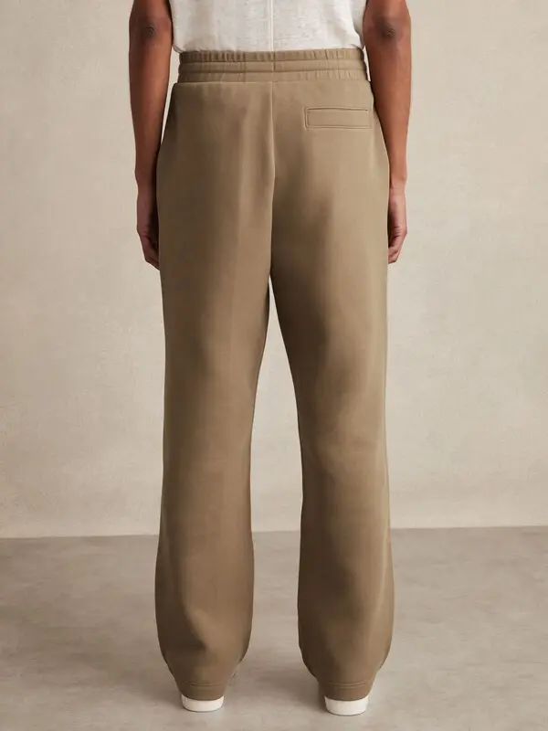 REISS Cotton-blend Interlock Wide-leg Joggers