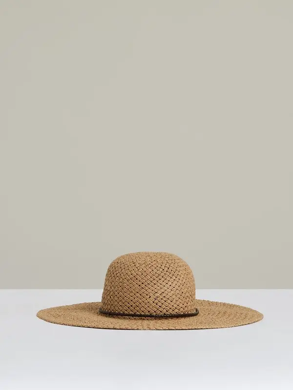 REISS Paper Woven Wide Brim Straw Hat
