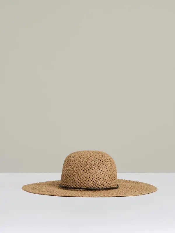 REISS Paper Woven Wide Brim Straw Hat