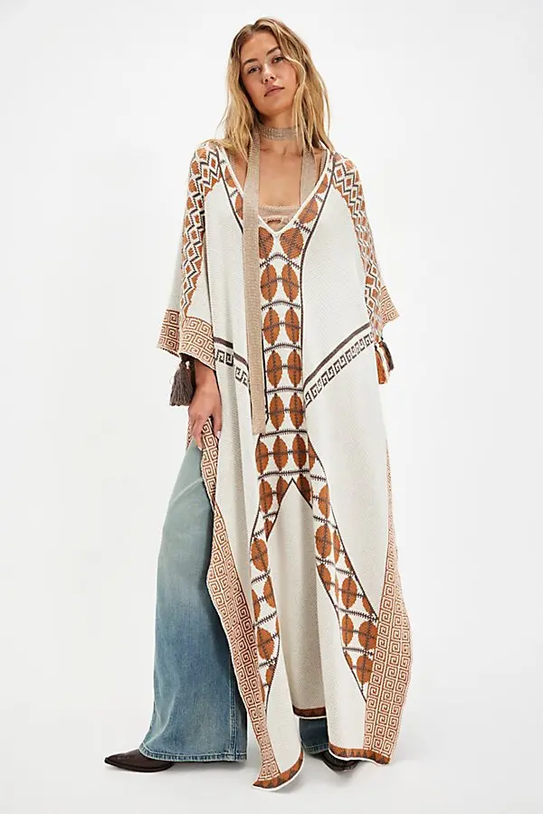 Free People Forever Peruvian Kaftan Top At - Neutral