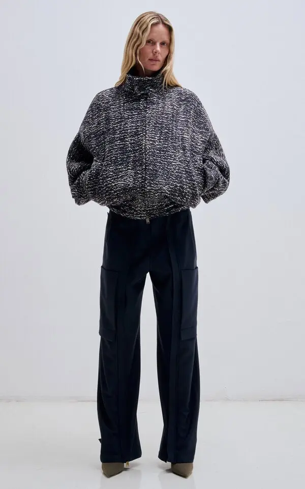 DARKPARK Adriana Wool-blend Cargo Pants - Navy