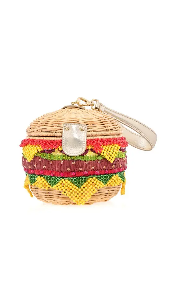 Judith Leiber Cheeseburger Basket Clutch - Multi