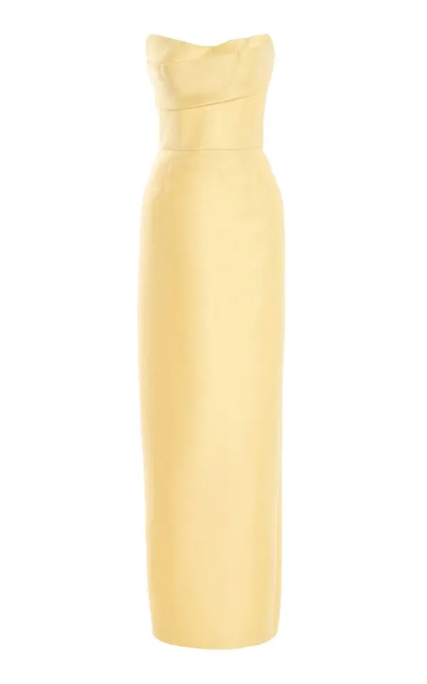 Monique Lhuillier Strapless Column Gown