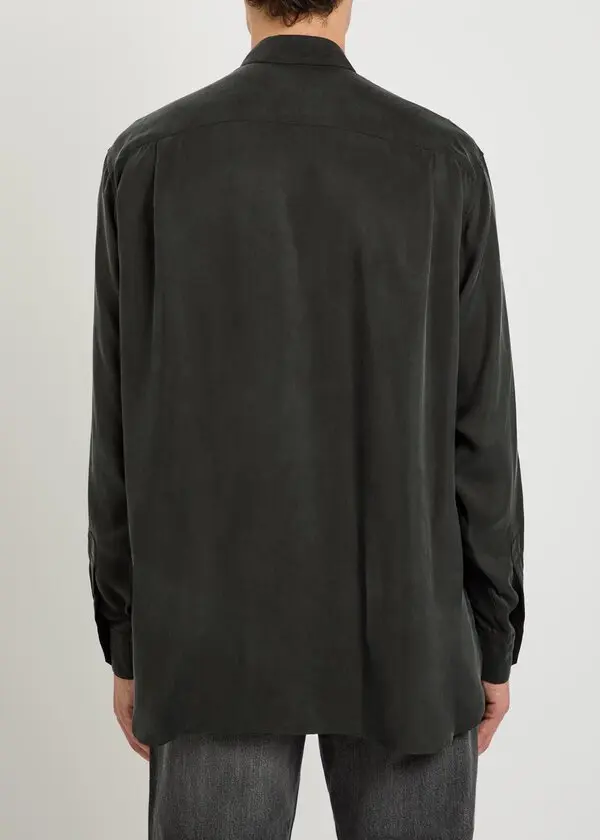 SSSTEIN Oversized Cupro Fibril Shirt